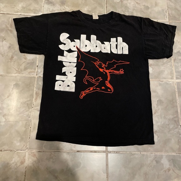 Shirts | Vintage Black Sabbath Faded Black Band Tee Shirt Large Adult ...